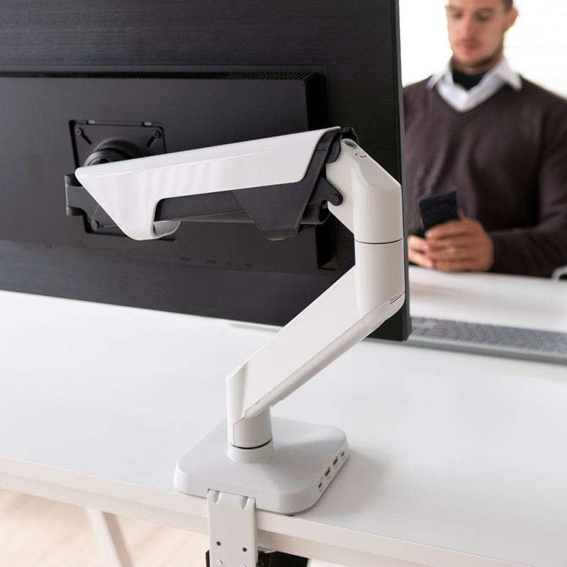 螢幕大力架｜人體工學 鋁合金氣壓式 螢幕支架 2.5~17kg 含USB與RGB燈光 | Modernsolid | citiesocial | 找好東西