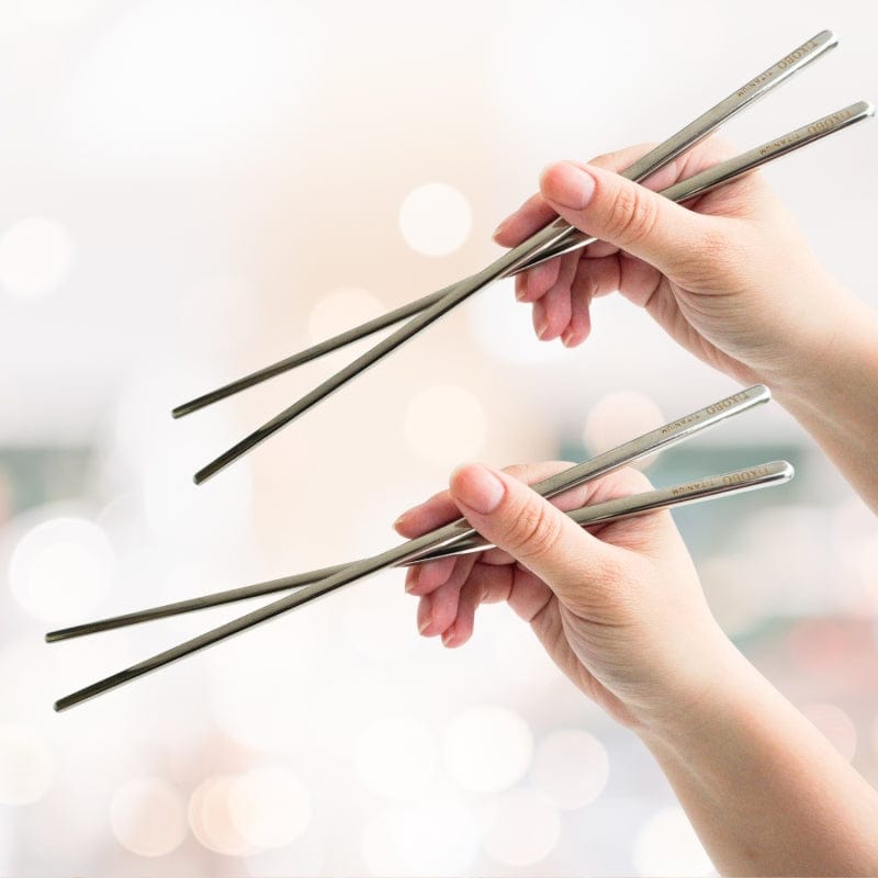 2双組｜方形空心筷 鈦方財筷 23.5公分 (長款) | TiKOBO鈦工坊 | citiesocial | 找好東西