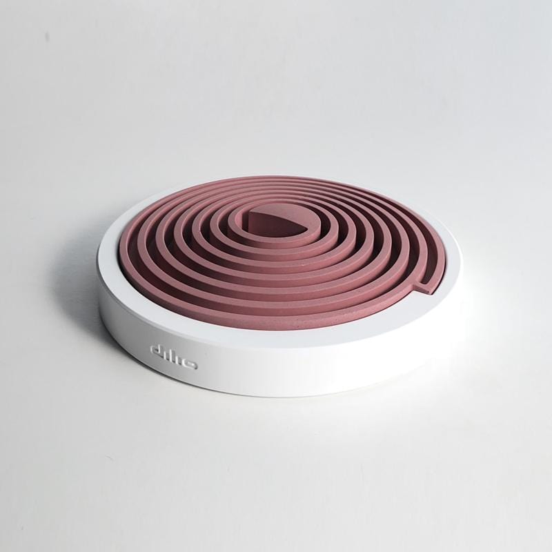 聞香擴香座 X 榆果傢飾香氛聯名組合 - 莓紅螺旋體 + 白色底盤 | dilio | citiesocial | 找好東西